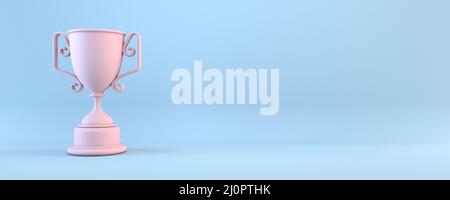 Pink winner trophy award 3D Stock Photo - Alamy