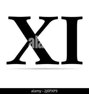Roman numeral number icon, letter typography style sign, mathematics ...