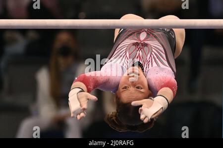 Stuttgart, Germany. 20th Mar, 2022. Gymnastics, DTB Cup, Mixed. Lea ...