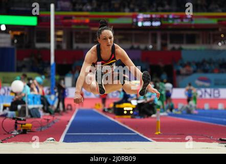 Romania's Florentina Costina Iusco during the Women's Long Jump Finals ...
