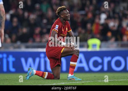 Tammy Abraham of AS Roma looks dejected during the Serie A match ...