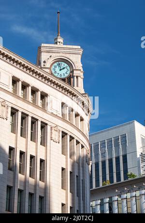 Famous Tokyo Seiko flagship store with a clock tower in the main street ...