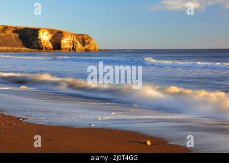 Morning light at blast beach looking towards nose point, Seaham, County ...