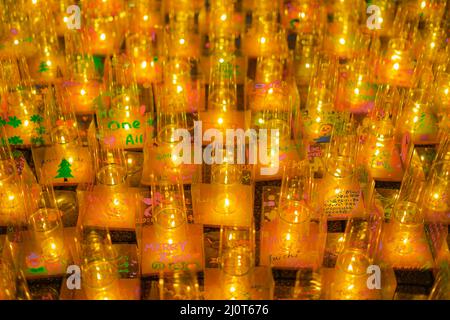 Christmas candle (Yokohama Minato Mirai Stock Photo - Alamy