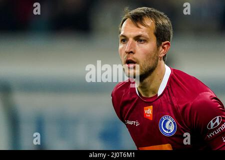 GENT, BELGIUM - MARCH 20: goalkeeper Davy Roef of KAA Gent during the ...