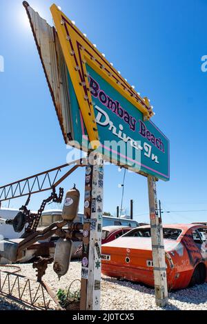 Drive In, Bombay Beach, Salton Sea, CaliforniaCalifornia, United States ...