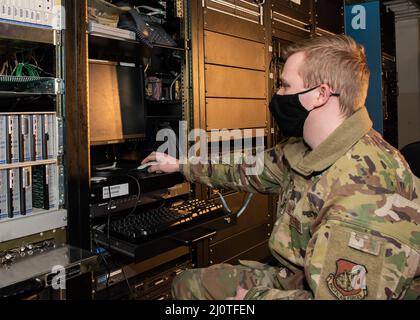 U.S. Airmen with the 673d Communications Squadron pause for a photo in ...
