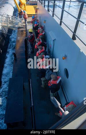 ATLANTIC OCEAN (Jan. 24, 2022) USNS Black Powder supports the Ohio ...