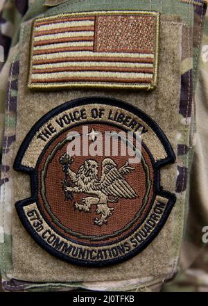 U.S. Airmen with the 673d Communications Squadron pause for a photo in ...