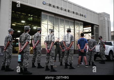 The Hawaii Wing Civil Air Patrol patch is highlighted on a cadet's ...