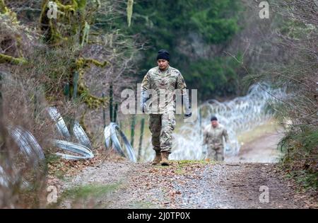 U.S. Army Soldiers assigned to 46th Aviation Support Battalion carry ...
