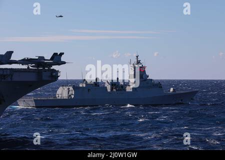 The Royal Norwegian Navy Fridtjof Nansen-class frigate, HNoMS Roald ...