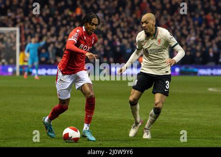 Djed Spence of Nottingham Forest in action during the Sky Bet ...