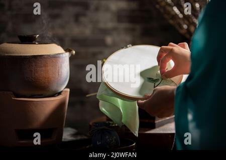 Traditional Chinese handicraft, Embroidery Stock Photo - Alamy