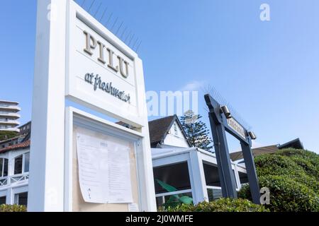 Pilu restaurant at Freshwater Beach in Sydney,NSW,Australia Stock Photo ...
