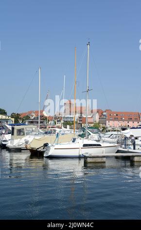 Port in Waren on the MÃ¼ritz Stock Photo - Alamy