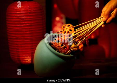 Sichuan traditional street food "Chuanchuan Stock Photo - Alamy