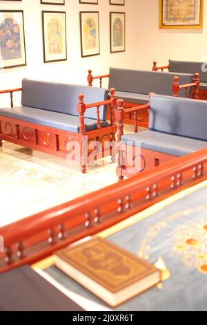 The interior of the newly refurbished synagogue, the House of Ten ...
