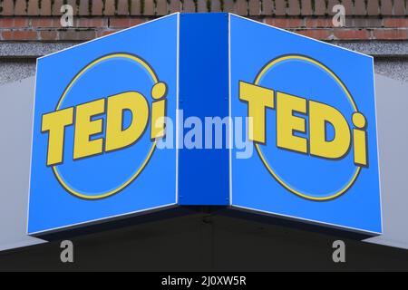 Sign and logo TEDi, Germany Stock Photo - Alamy