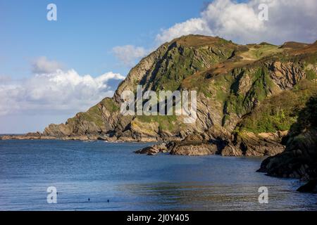 Typical cliffs on the North Devon coast Stock Photo - Alamy