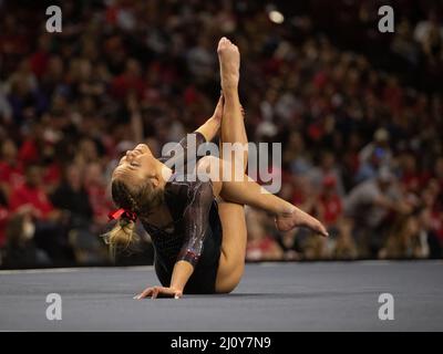 March 19, 2022: University of Utah gymnast Alexia Burch competes during ...