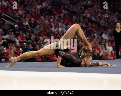 March 19, 2022: University of Utah gymnast Alexia Burch competes during ...