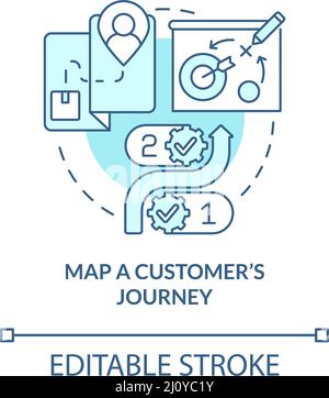 Customer journey map modern linear concept icon Stock Vector Image & Art - Alamy