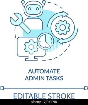 Automate admin tasks concept icon Stock Vector Image & Art - Alamy