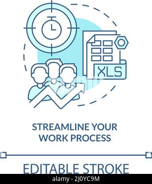 streamline process icon, line vector Stock Vector Image & Art - Alamy