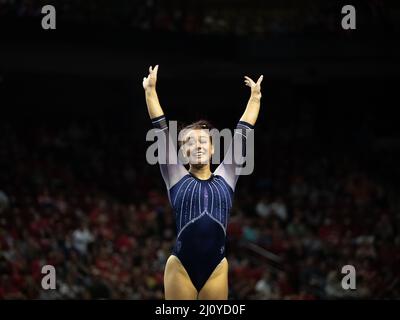 March 19, 2022: University of California Berkeley gymnast Milan Clausi ...