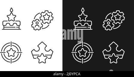 VIP bonus pixel perfect white linear icon for dark theme Stock Vector ...