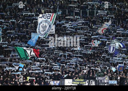 Supporters of AS Roma on the stands during the Serie A match between AS ...
