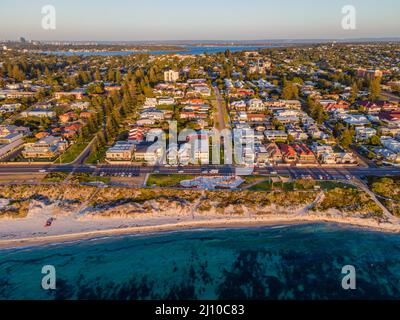 Aerial view of a scenic cityscape of Cottesloe, Australia Stock Photo ...
