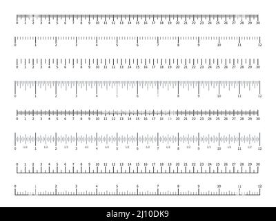 Scale of 5 centimeters ruler with markup and numbers. Distance, height ...