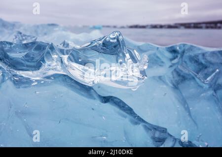 A closeup of melting ice on the coast of Iceland Stock Photo - Alamy
