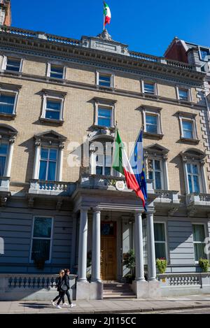 Exterior of Italian Embassy, Grosvenor Square, London Stock Photo - Alamy