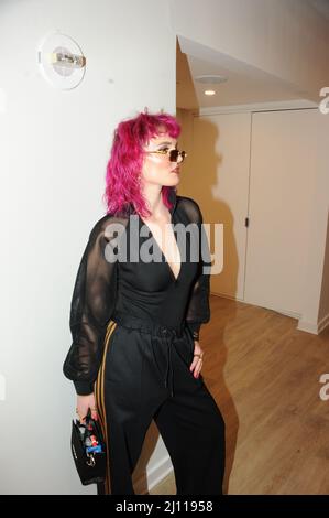 Model Cait Ryan in New York City, photos by Nadja Sayej Stock Photo - Alamy