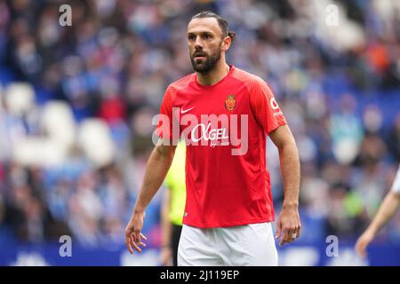 BARCELONA - MAR 20: Vedat Muriqi in action at the La Liga match between ...