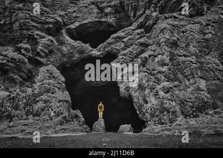 Yoda Cave at Hjorleifshofdi in Iceland Stock Photo - Alamy