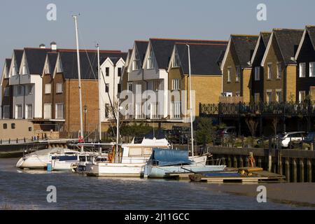 Faversham Creek viewed from Crab Island Upper Brente Kent Stock Photo ...