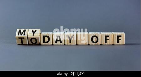 Today is my day off symbol. Turned wooden cubes and changed concept ...