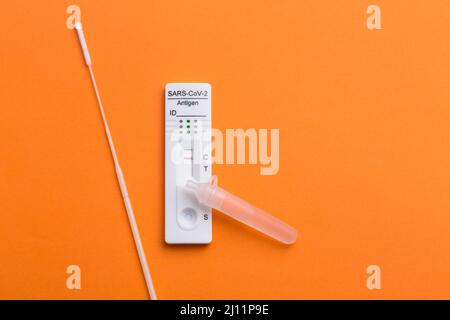 Express corona test. Negative covid antigen test Stock Photo - Alamy