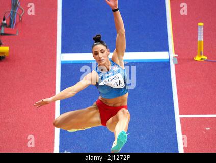 Ivana Vuleta (SRB) in action on Long Jump women during World Athletics ...