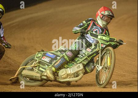 Jye Etheridge in action during the Belle Vue Speedway Media Day at the ...