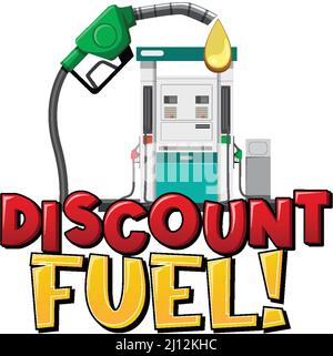 Discount fuel font logo design illustration Stock Vector Image & Art ...