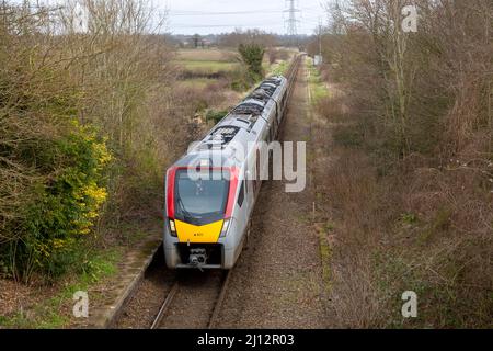 Abellio Greater Anglia class 745 train arriving at platform of railway ...