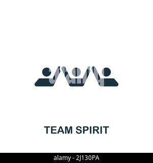 Team spirit icon. Monochrome simple sign from collaboration collection ...