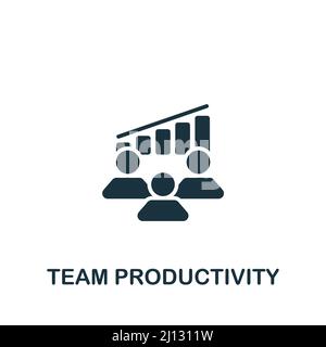 Human Productivity icon. Monochrome simple Human Productivity icon for ...