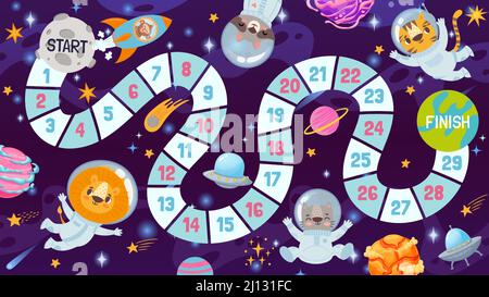Space race board game illustration Stock Vector Image & Art - Alamy