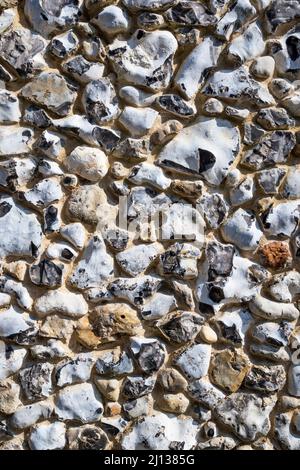 A flint wall in Norfolk - a typical local building material Stock Photo ...